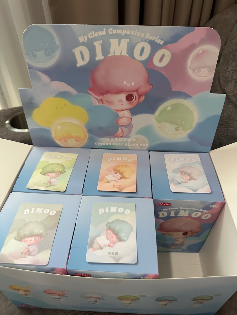 (เช็คการ์ด) Pop Mart Green (DIMOO My Cloud Companion Series-Cotton Doll ...