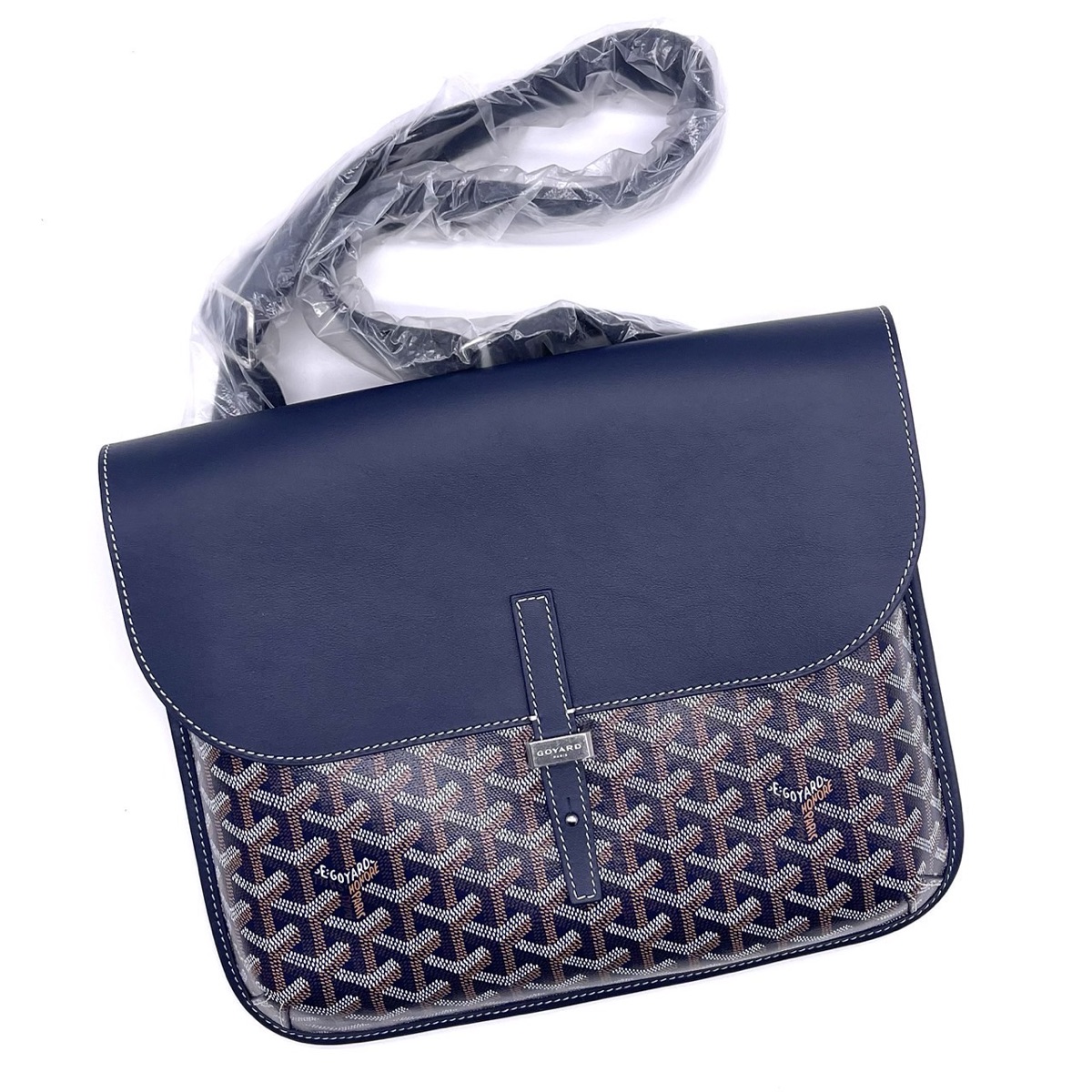ช้อป Goyard Coursier Messenger Bag Navy Blueของแท้ที่ SASOM