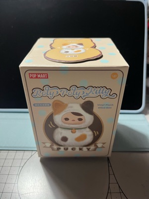 (เช็คการ์ด) Pop Mart Calico (Pucky Roly-Poly Kitty Series-Vinyl Plush ...