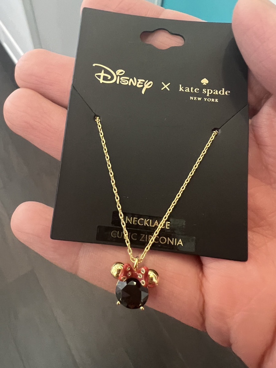Katespade x Disney New York Minnie Pendant Necklace Black